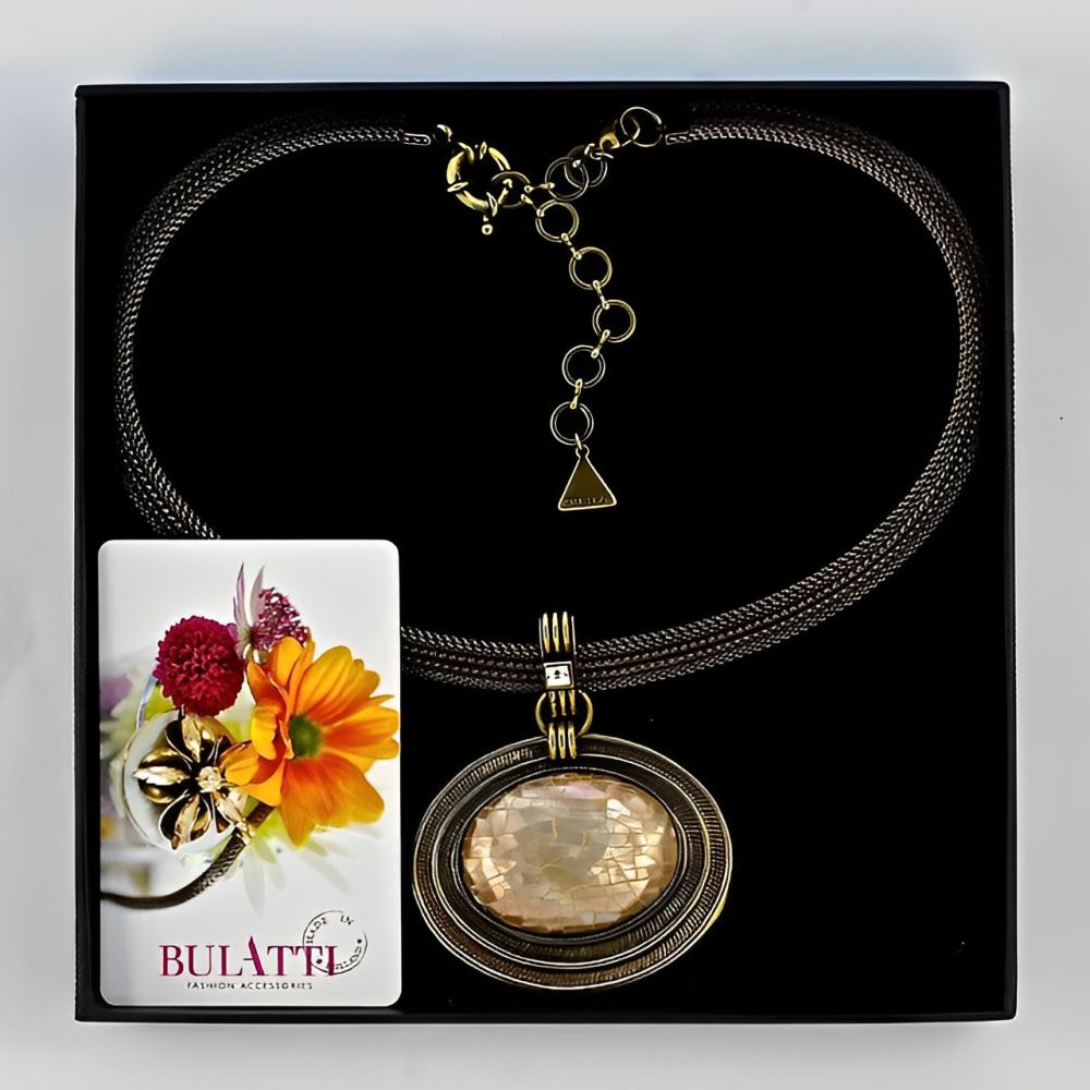 Ermani Bulatti Antiqued Gold Plated Mother of Pearl Necklace | Arabella ...