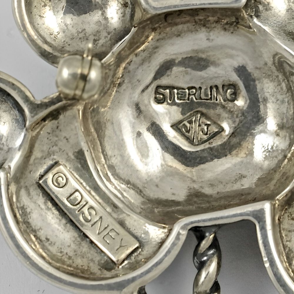 Judith Jack Sterling Silver and Marcasite Disney Mickey Mouse Brooch ...