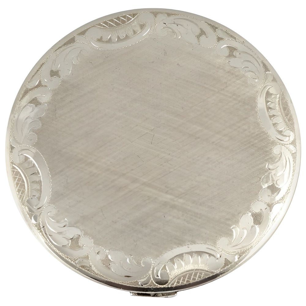 West Germany Sterling Silver Powder Compact circa 1950s | Arabella Bianco