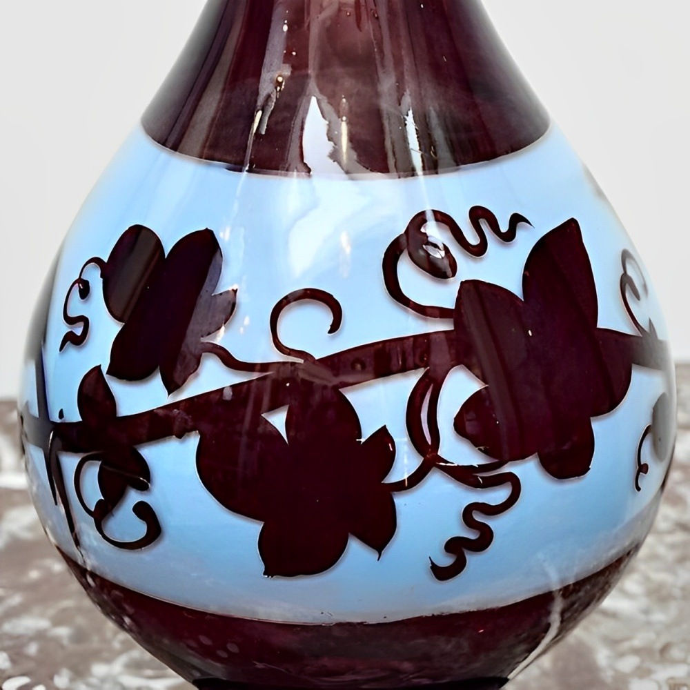 Antique Victorian Bohemian Ruby Red Glass Vase, circa 1880s | Arabella ...
