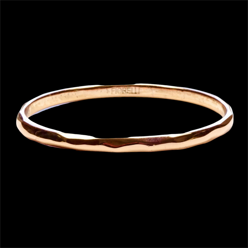 Fiorelli Rose Plated Textured Bangle | Arabella Bianco