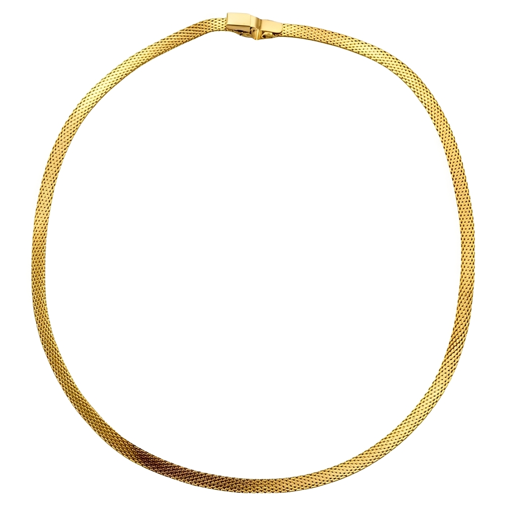 Gold Plated Egyptian Revival Mesh Collar circa 1980s | Arabella Bianco