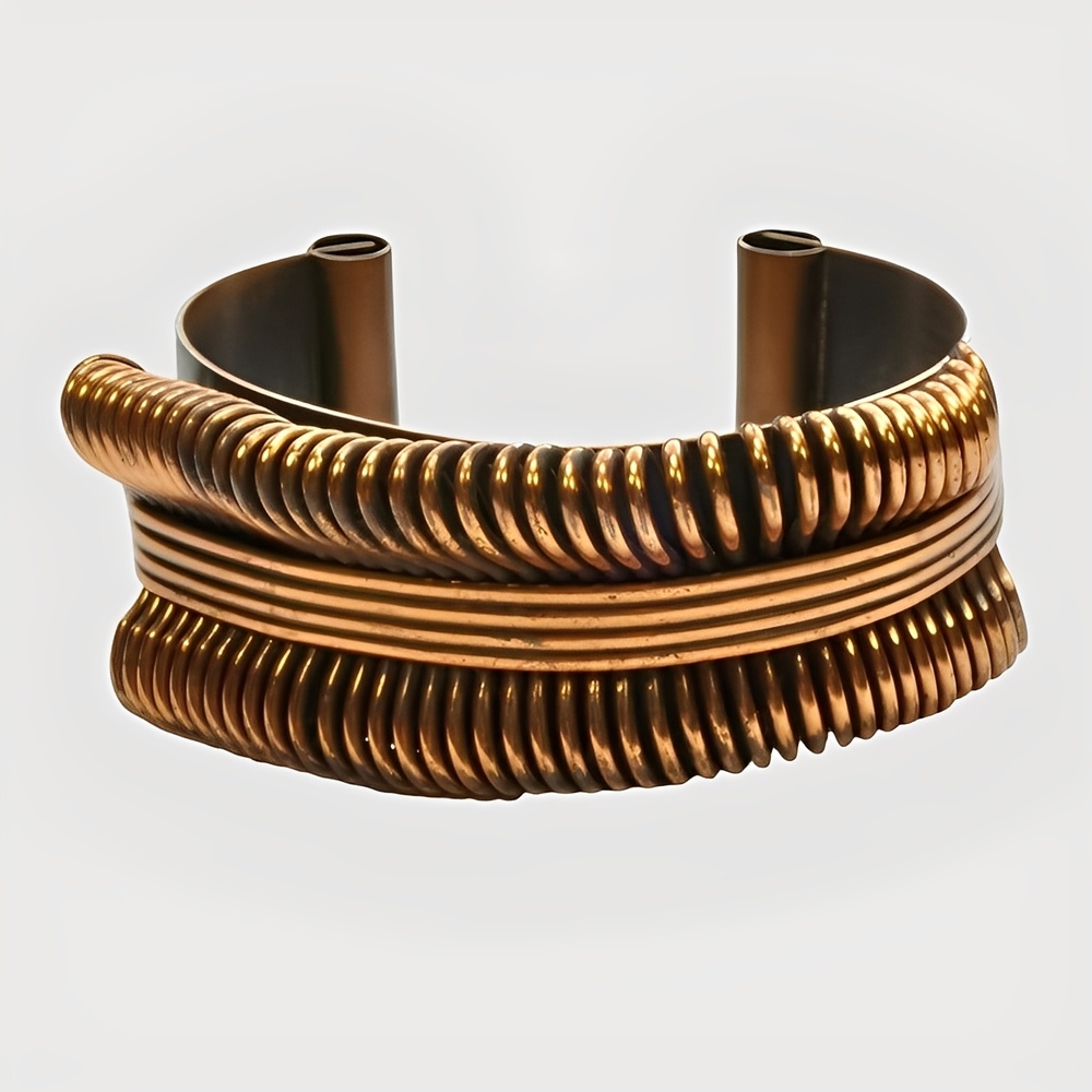 Mid Century Copper Bangle with a Wire Design | Arabella Bianco